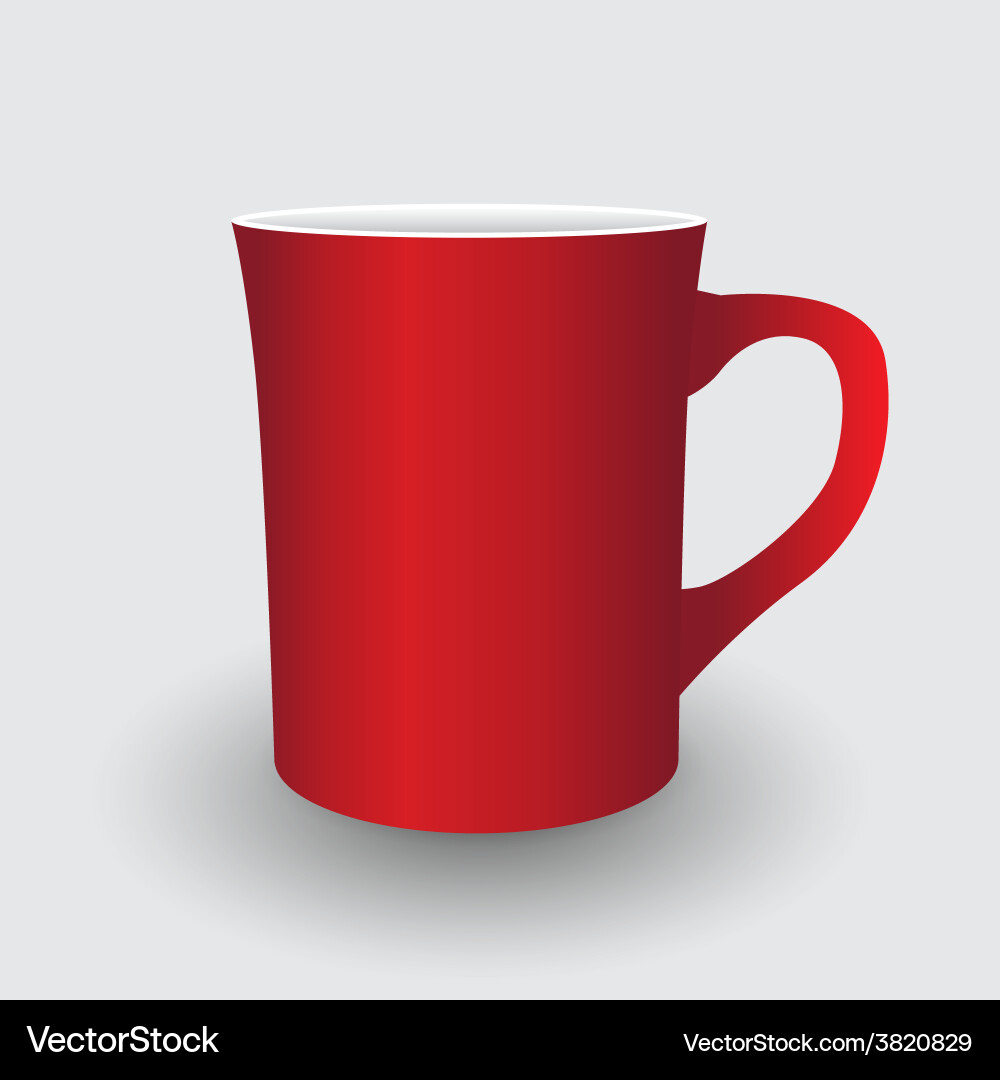 Red cup Royalty Free Vector Image - VectorStock