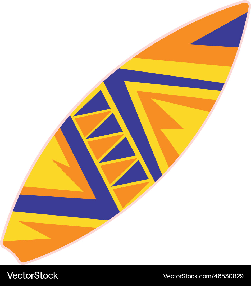 Retro Surfboard Icon Royalty Free Vector Image