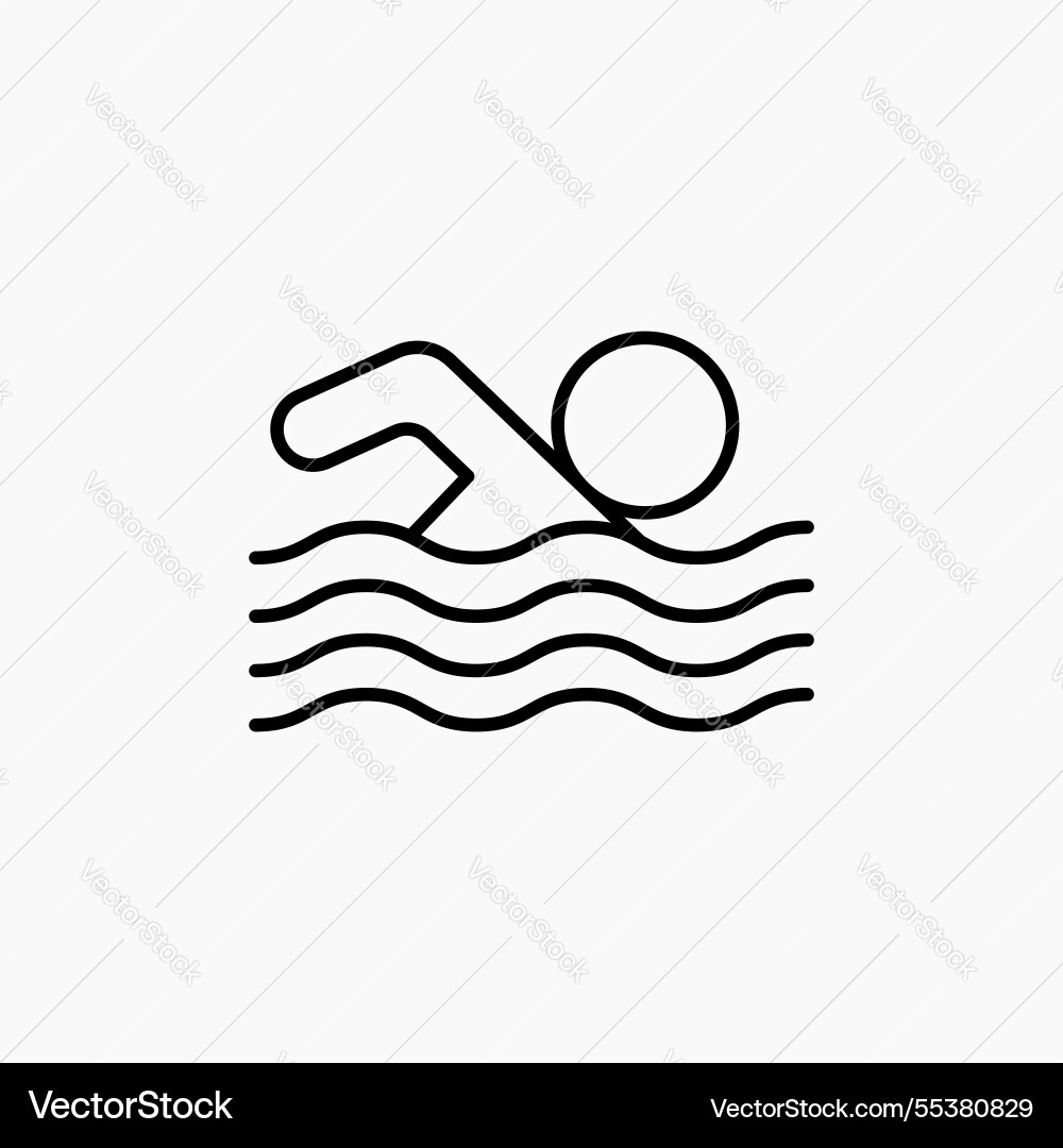 Swimming icon simple Royalty Free Vector Image