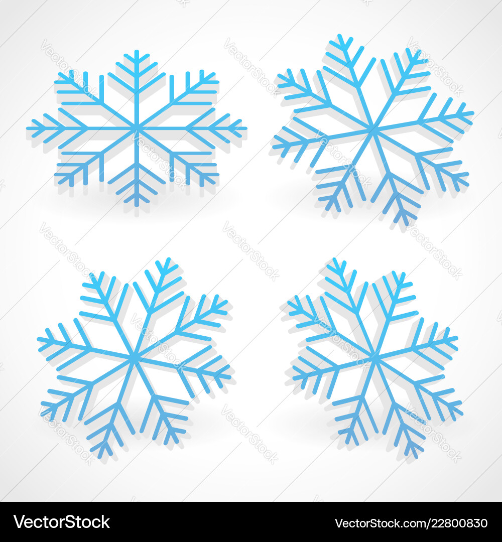 3d snowflakes Royalty Free Vector Image - VectorStock