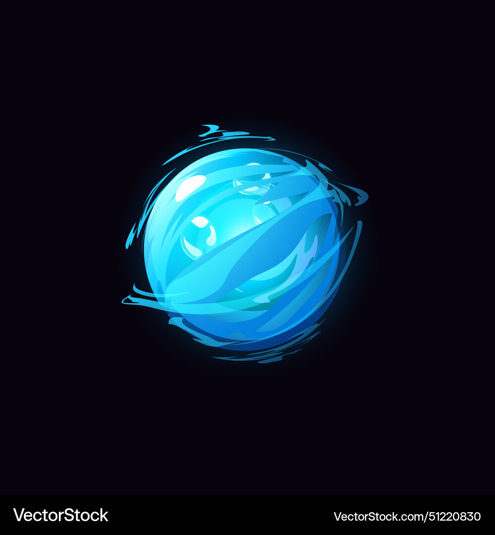 An enchanted blue sphere with a mystical Vector Image