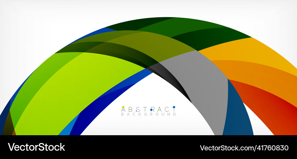 Color circle shapes minimal geometric background Vector Image