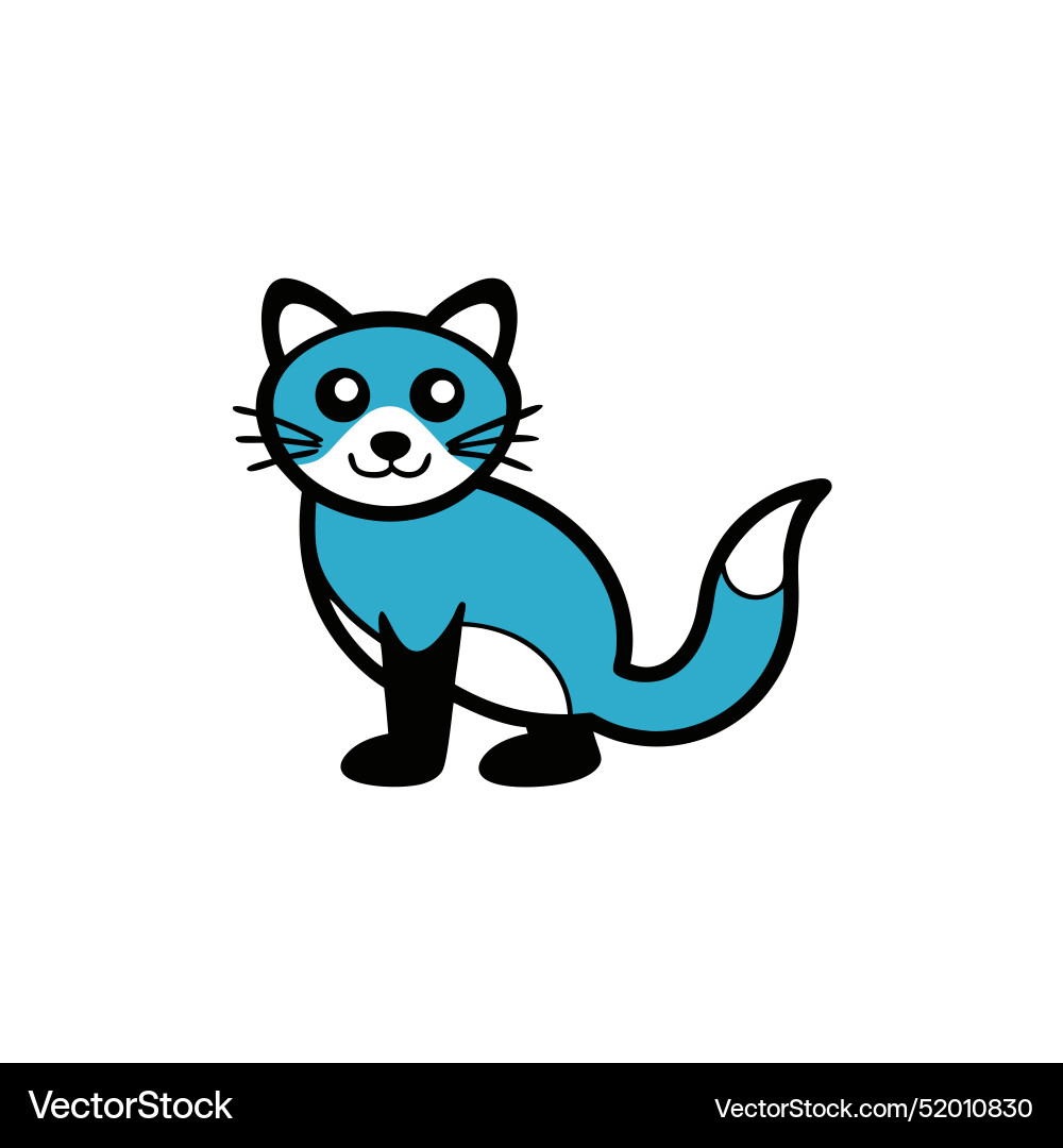 European wildcat cat dancing icon Royalty Free Vector Image