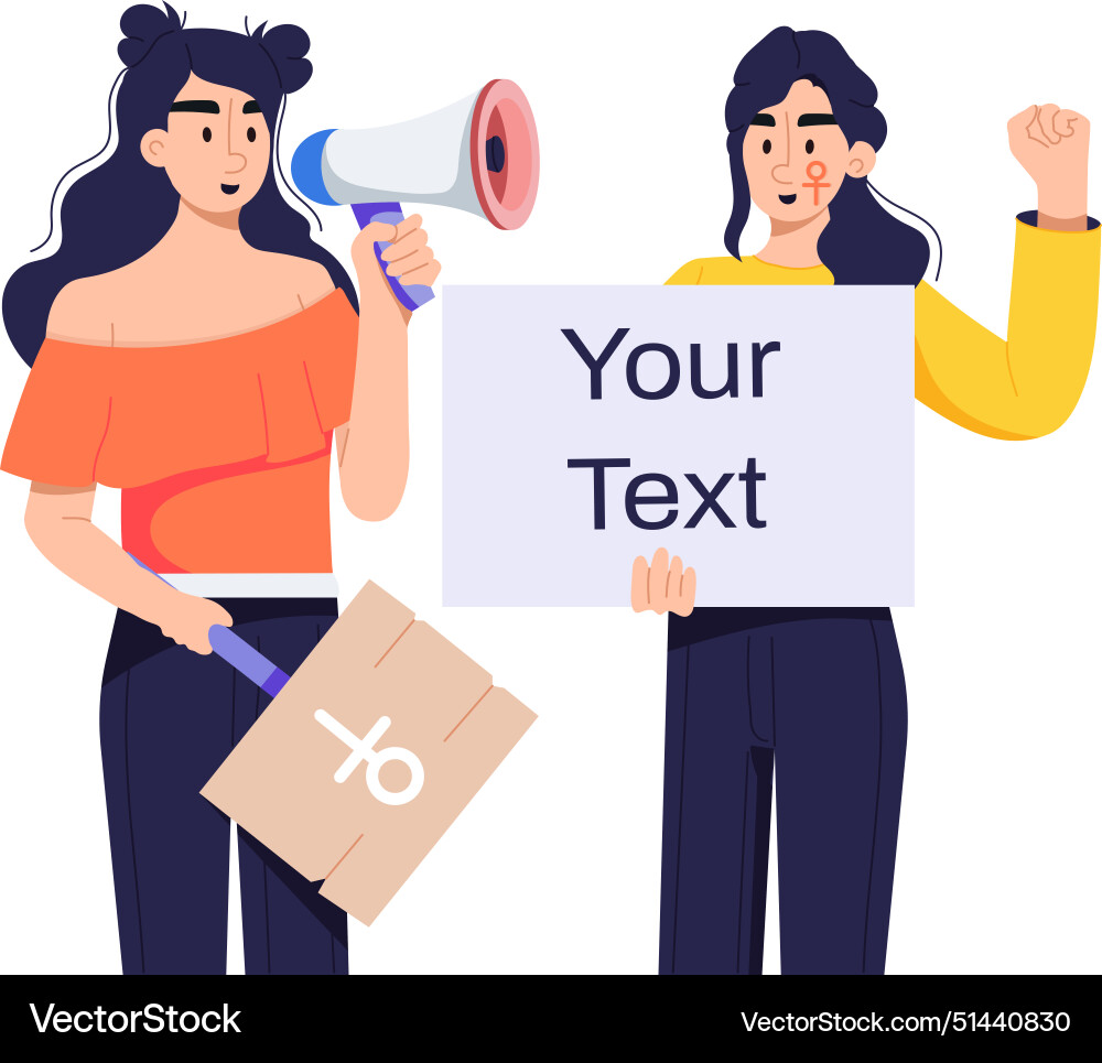 Feminist campaign Royalty Free Vector Image - VectorStock