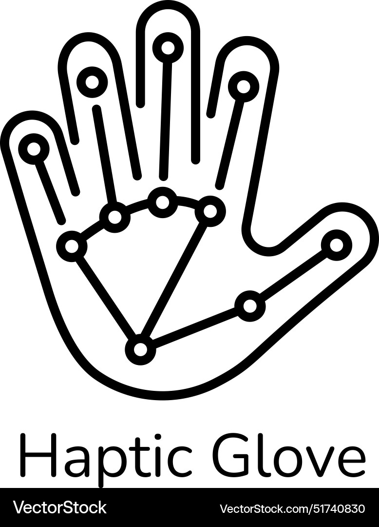 Haptic glove Royalty Free Vector Image - VectorStock