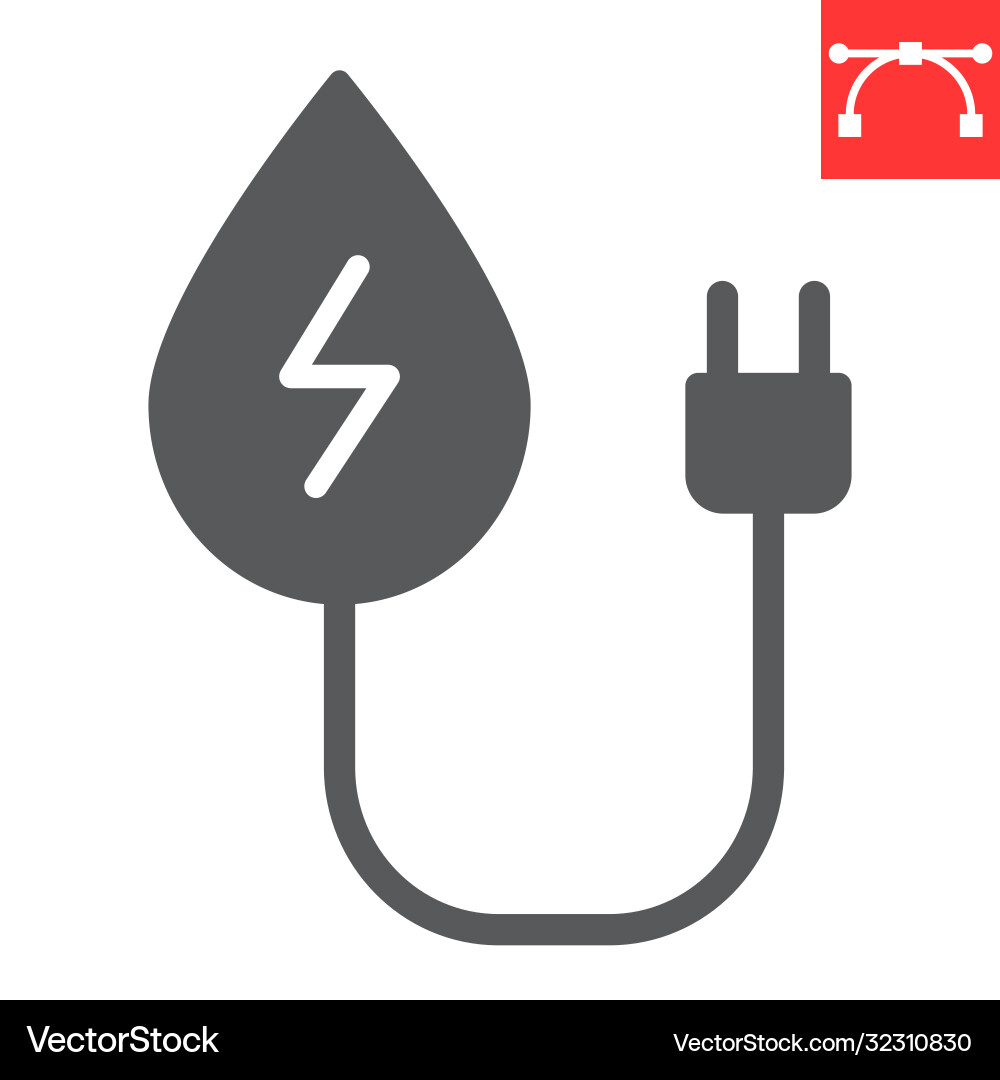 Hydropower Icon - Water Energy Royalty Free Vector Image