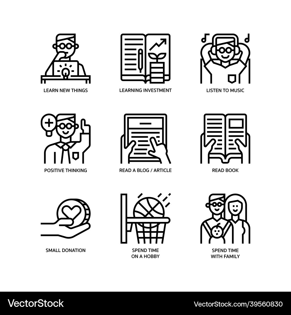 Smart life icons set Royalty Free Vector Image