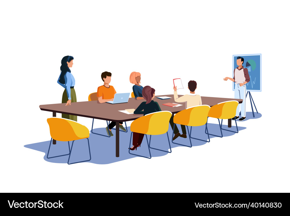 Speech on business seminar or conference Vector Image