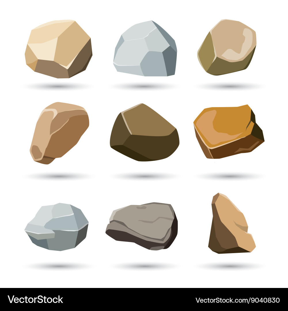 Stone Texture Set Royalty Free Vector Image - VectorStock