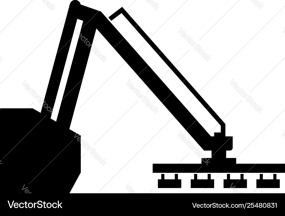 Automatic robot palletizer Royalty Free Vector Image