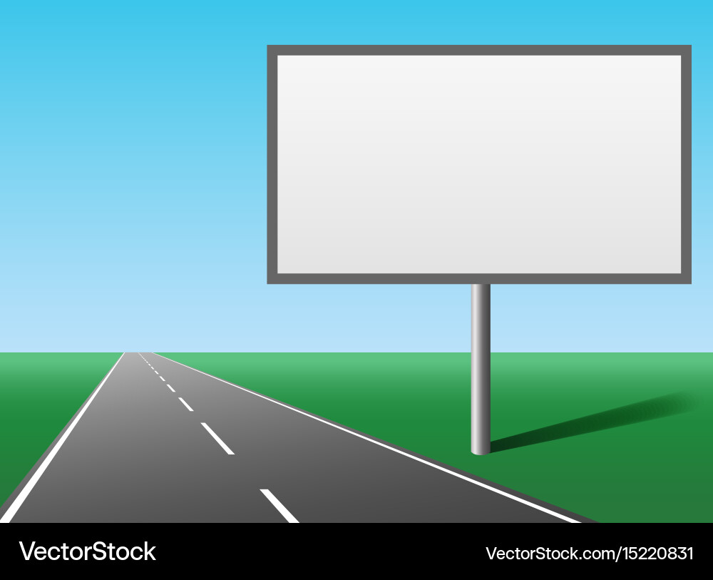 Blank hoarding advertising panel billboard Vector Image
