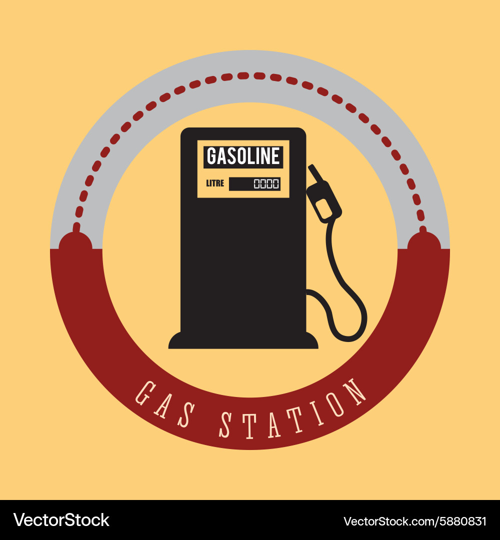 Gas station design Royalty Free Vector Image - VectorStock
