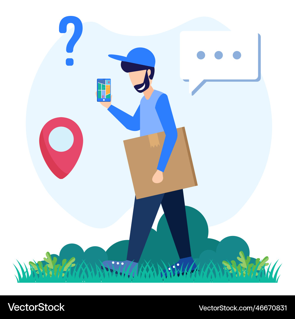 Graphic cartoon character of navigation map Vector Image