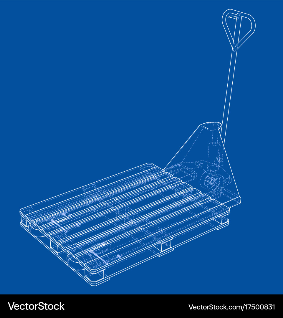 Hand pallet truck Royalty Free Vector Image - VectorStock