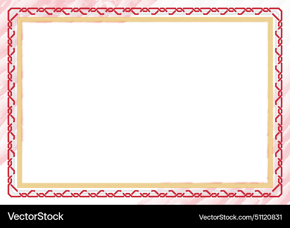 Horizontal frame and border with peru flag Vector Image