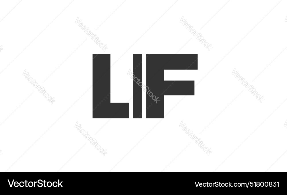 Lif logo design template with strong and modern Vector Image
