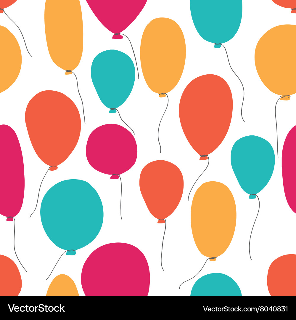 Party balloons pattern Royalty Free Vector Image