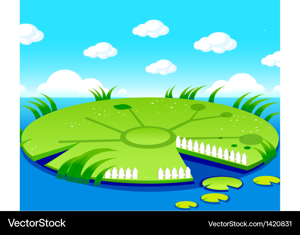 Pond background Royalty Free Vector Image - VectorStock