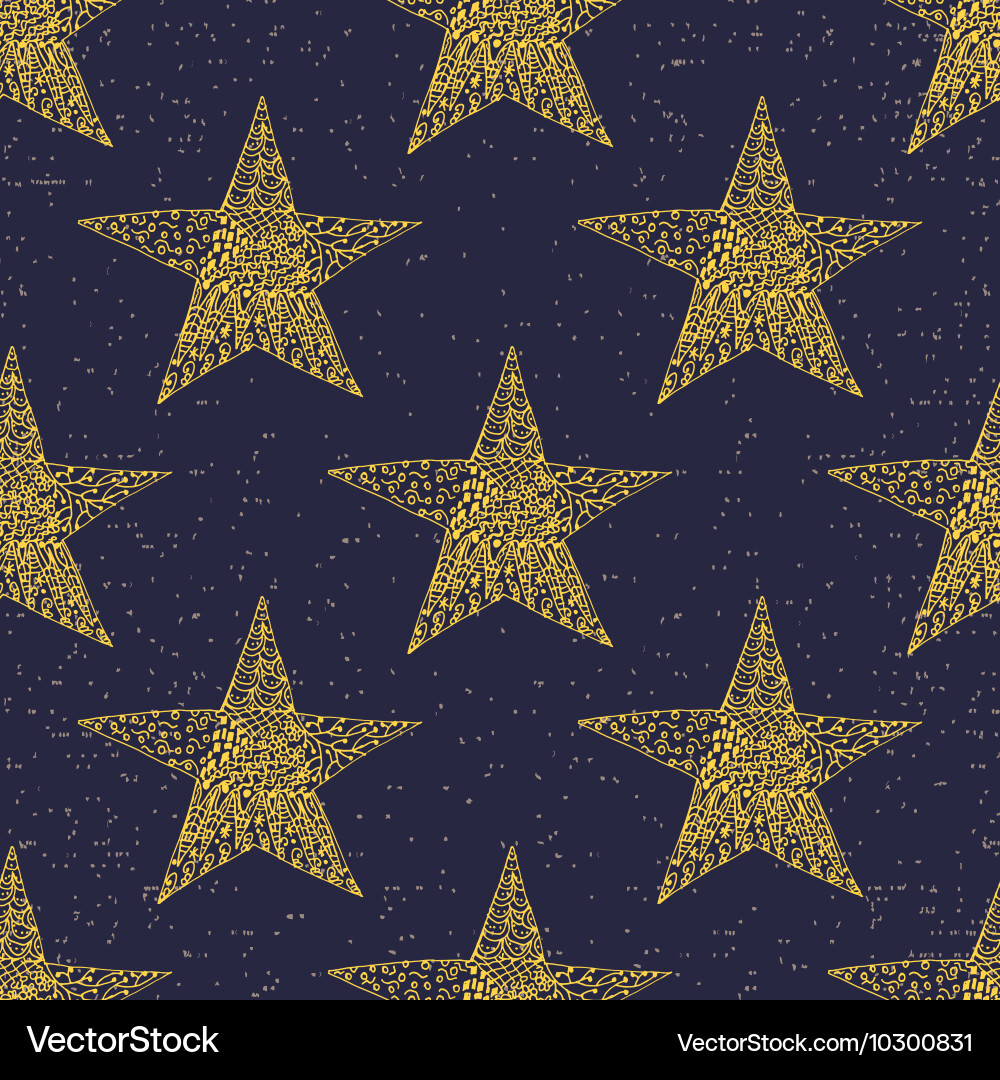 Star Doodle Pattern - Hand Drawn Sketch – Royalty-Free Vector | VectorStock