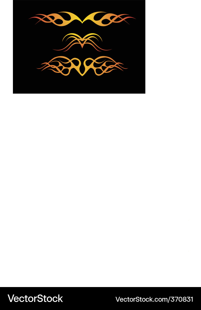 Stylized Flame Elements Royalty Free Vector Image