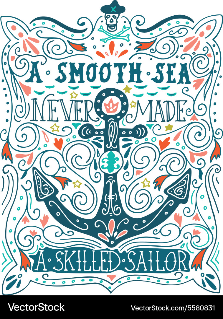 Vintage Nautical Anchor Label Royalty Free Vector Image