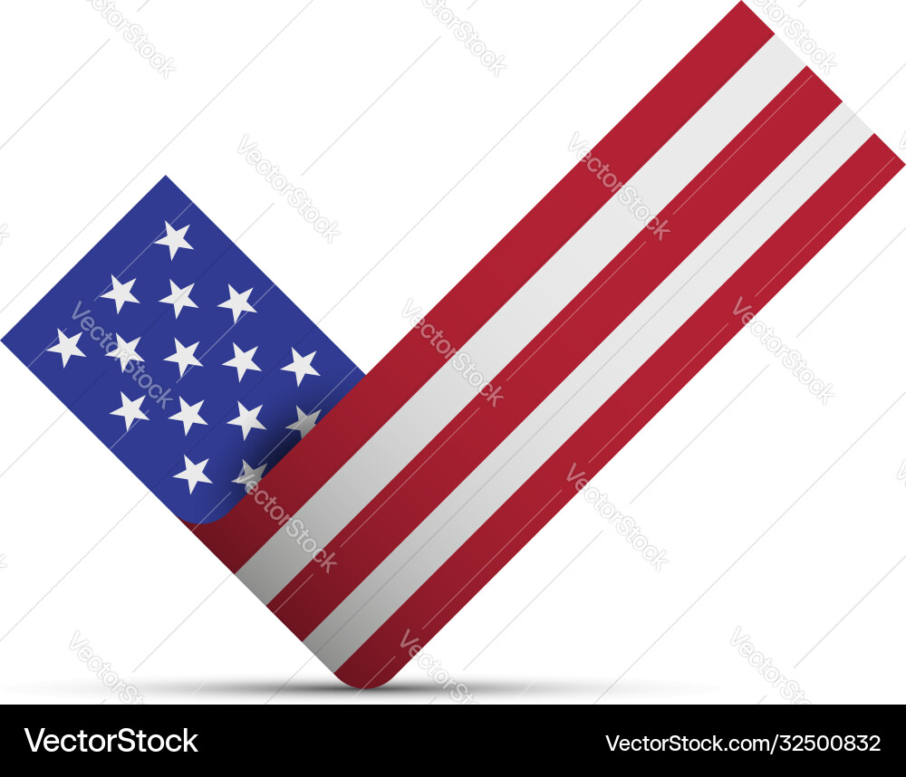 American Flag Check markieren uns Präsidenten Vektorbild