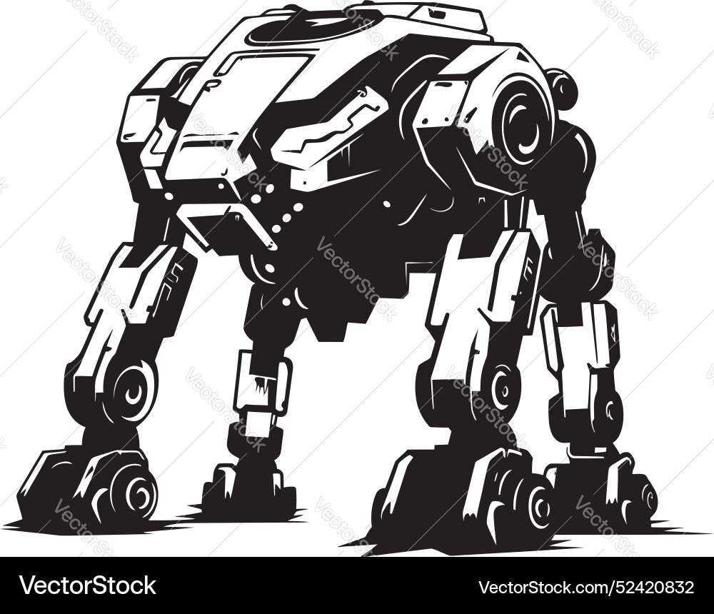 Armored enigma black logo icon cybernetic Vector Image