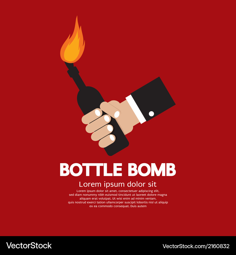 Bottle bomb Royalty Free Vector Image - VectorStock