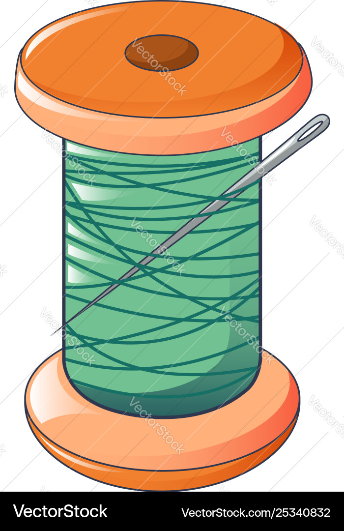 Coil thread icon cartoon style Royalty Free Vector Image