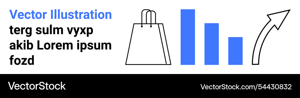 E-Commerce-Wachstum visuelle Einkaufstasche Bar-Chart