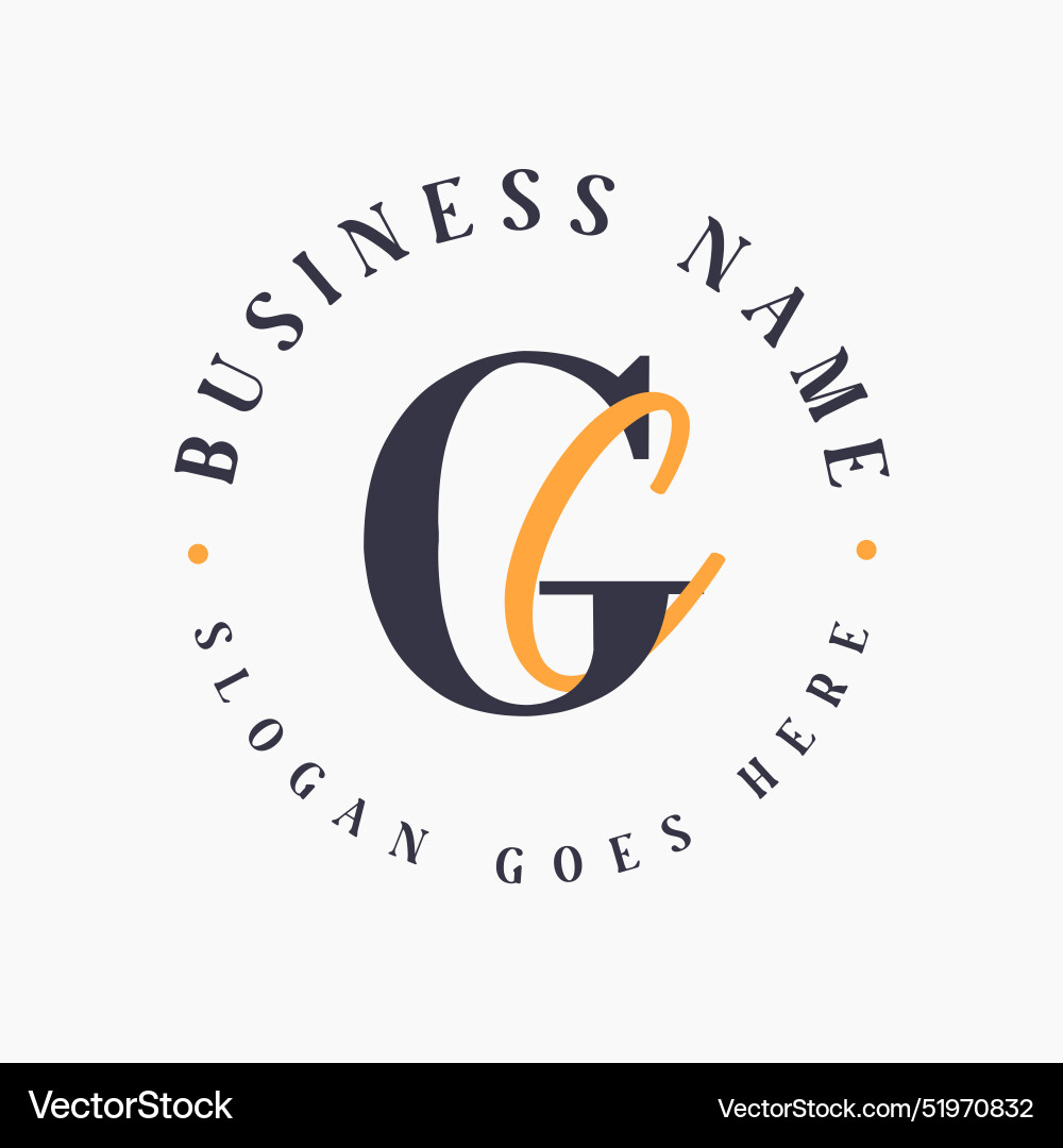 Elegant letter gc initials logo for corporate Vector Image