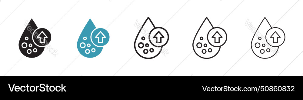 High cholesterol icon set blood level fat Vector Image