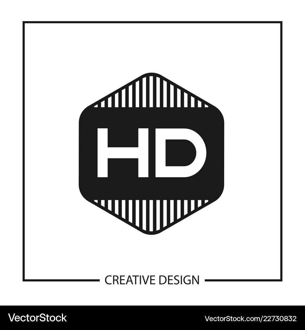 Initial letter hd logo template design Royalty Free Vector