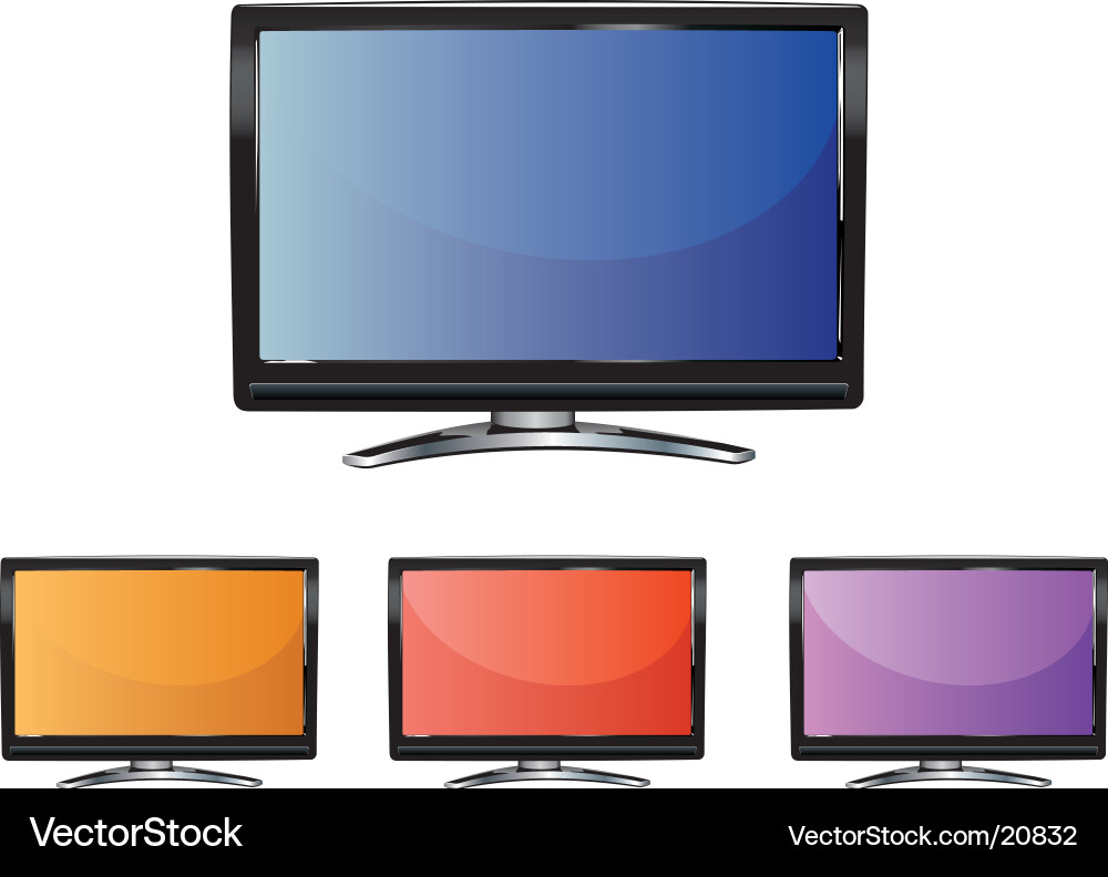 Lcd tv screen Royalty Free Vector Image - VectorStock