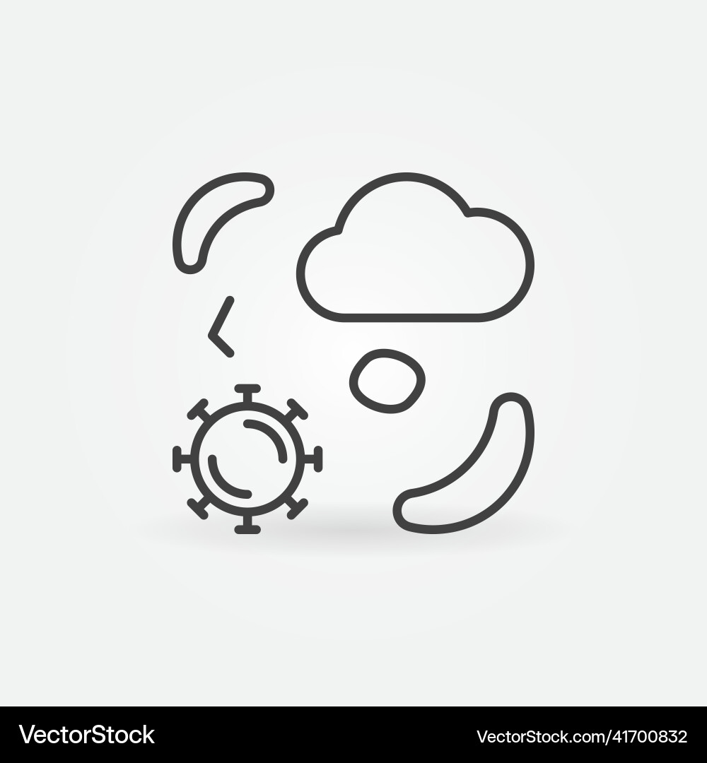 Microbe and bacteria in air pollution line Vector Image