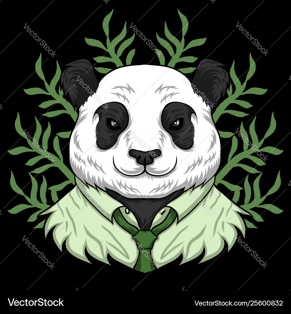 Panda work cartoon Royalty Free Vector Image - VectorStock