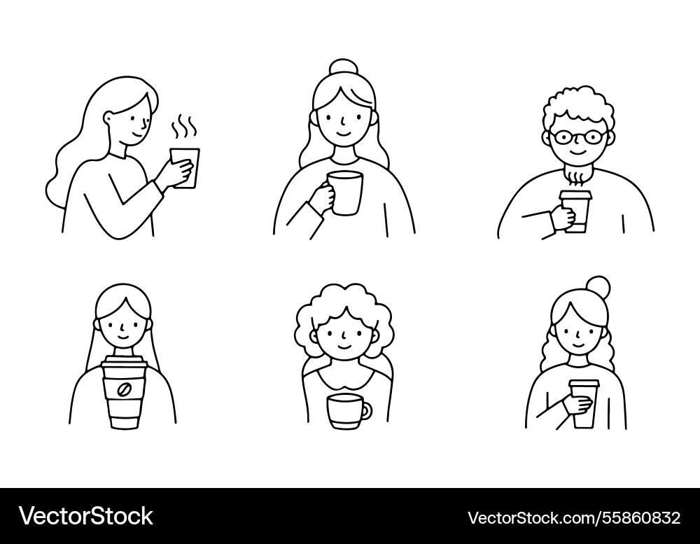 This icon represents people drinking coffee Vector Image