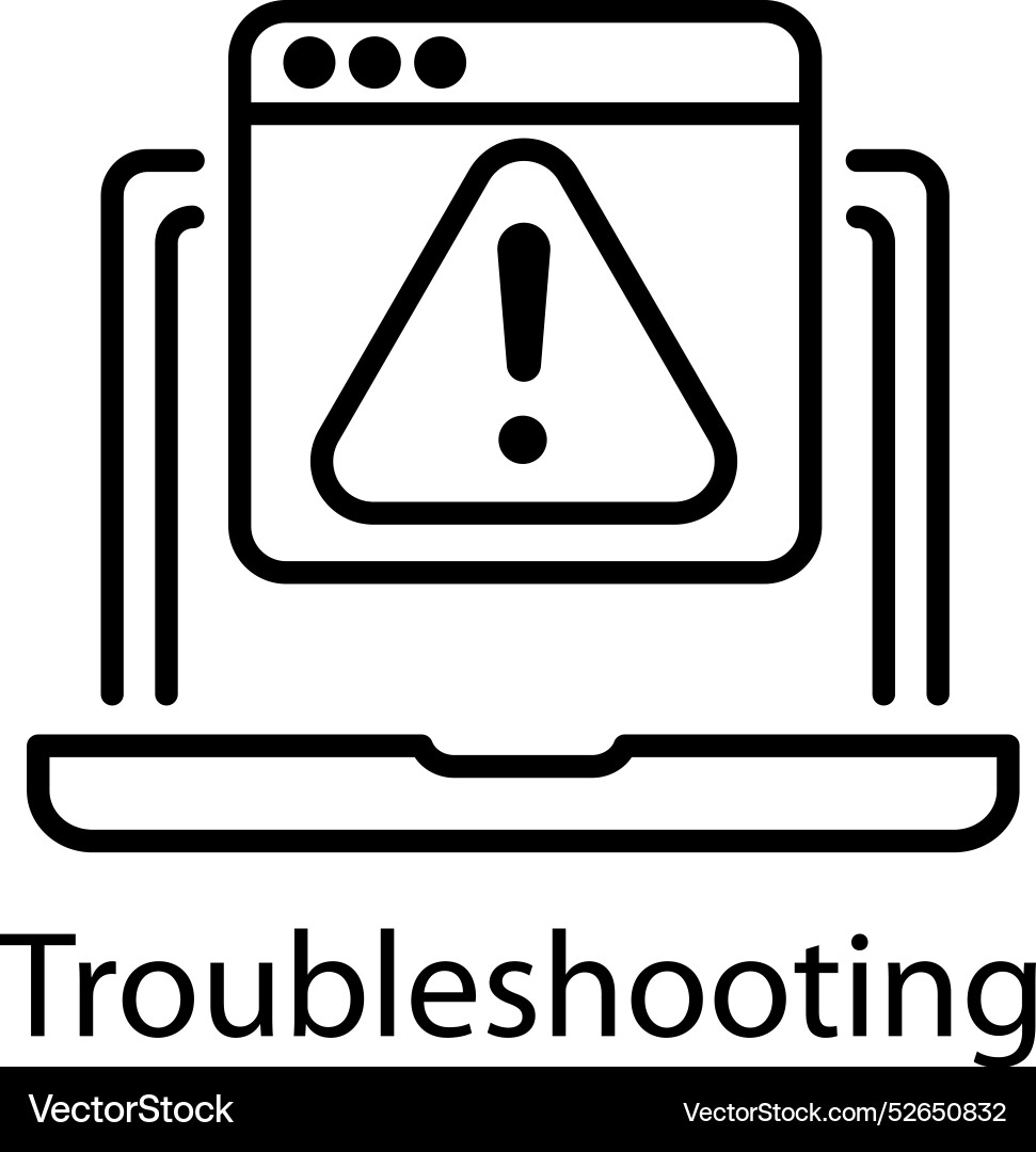 Troubleshooting Royalty Free Vector Image - VectorStock