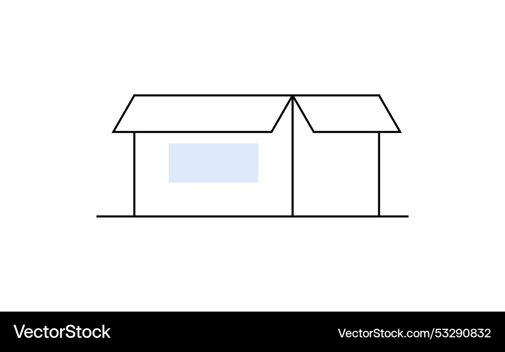 Warehouse box icon in minimalist style Royalty Free Vector