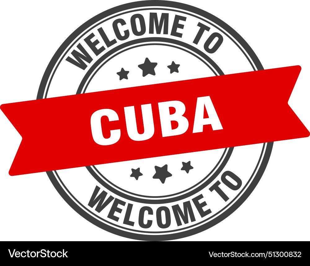 Welcome to cuba stamp cuba round sign Royalty Free Vector