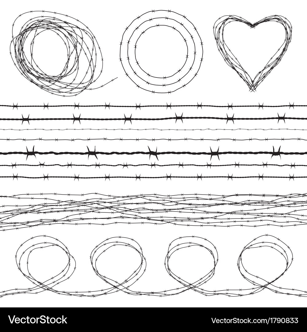Barbed wires Royalty Free Vector Image - VectorStock