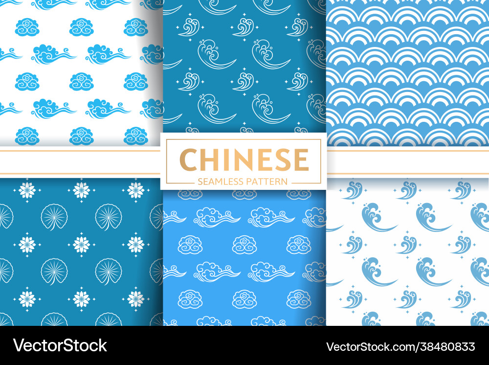 Chinese Cloud Patterns Royalty Free Vector Image