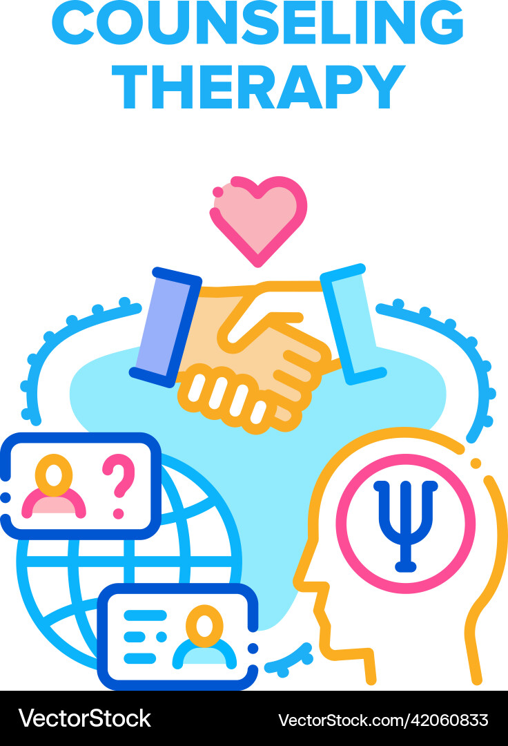 Counseling therapy concept Royalty Free Vector Image