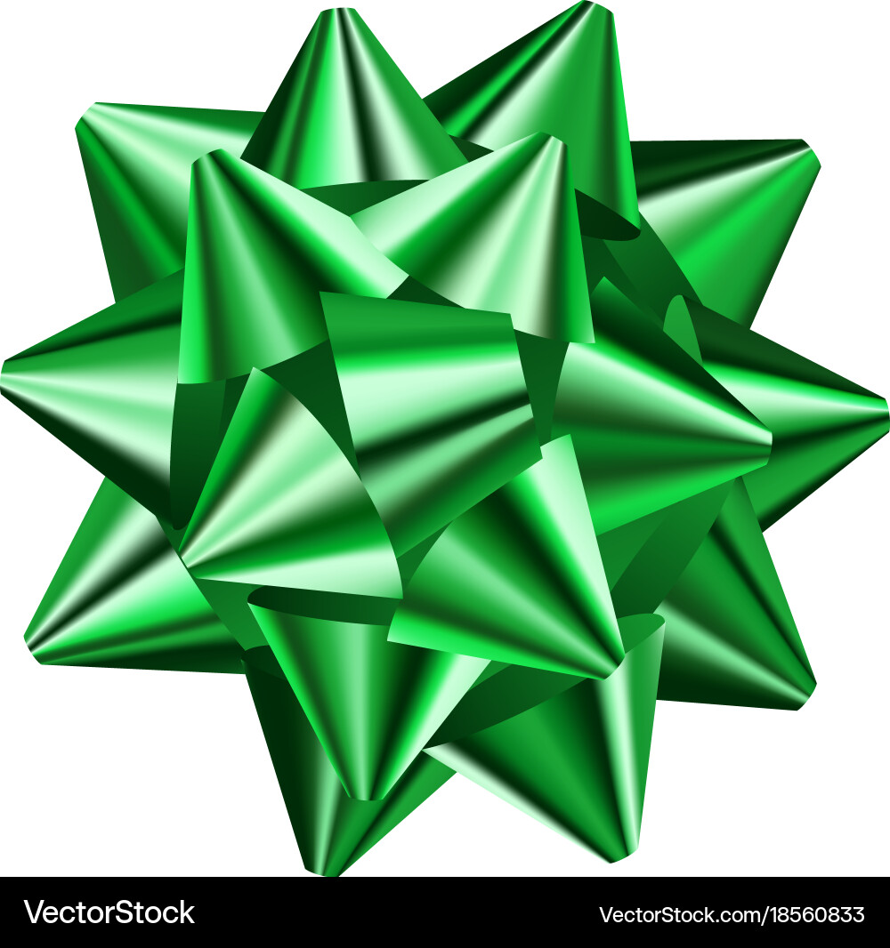 Green bow Royalty Free Vector Image - VectorStock