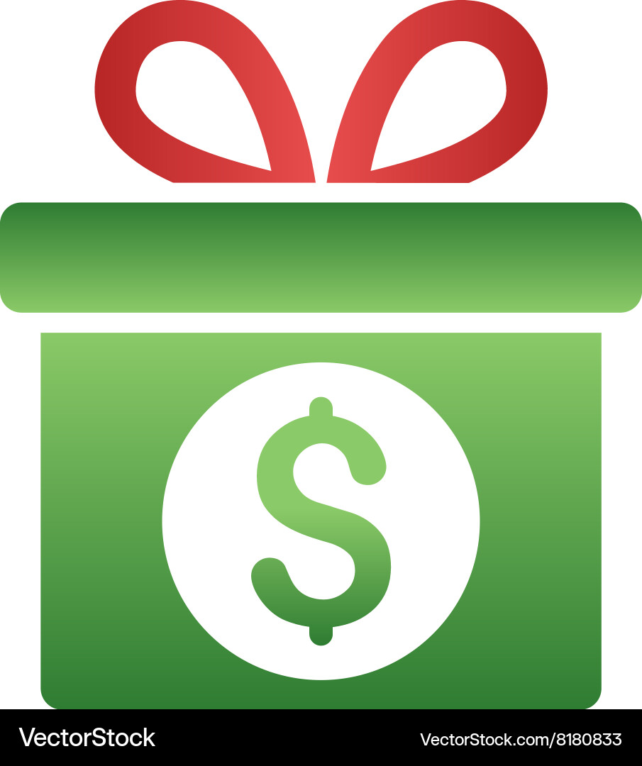 Money Prize Gradient Icon Royalty Free Vector Image
