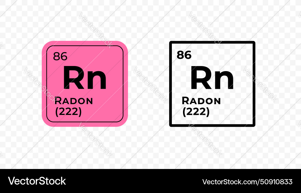 Radon Periodic Table of Elements Vector Images (67)