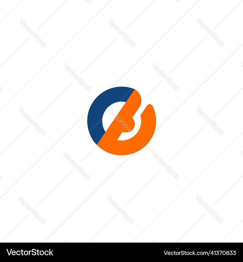 Round e initial logo Royalty Free Vector Image