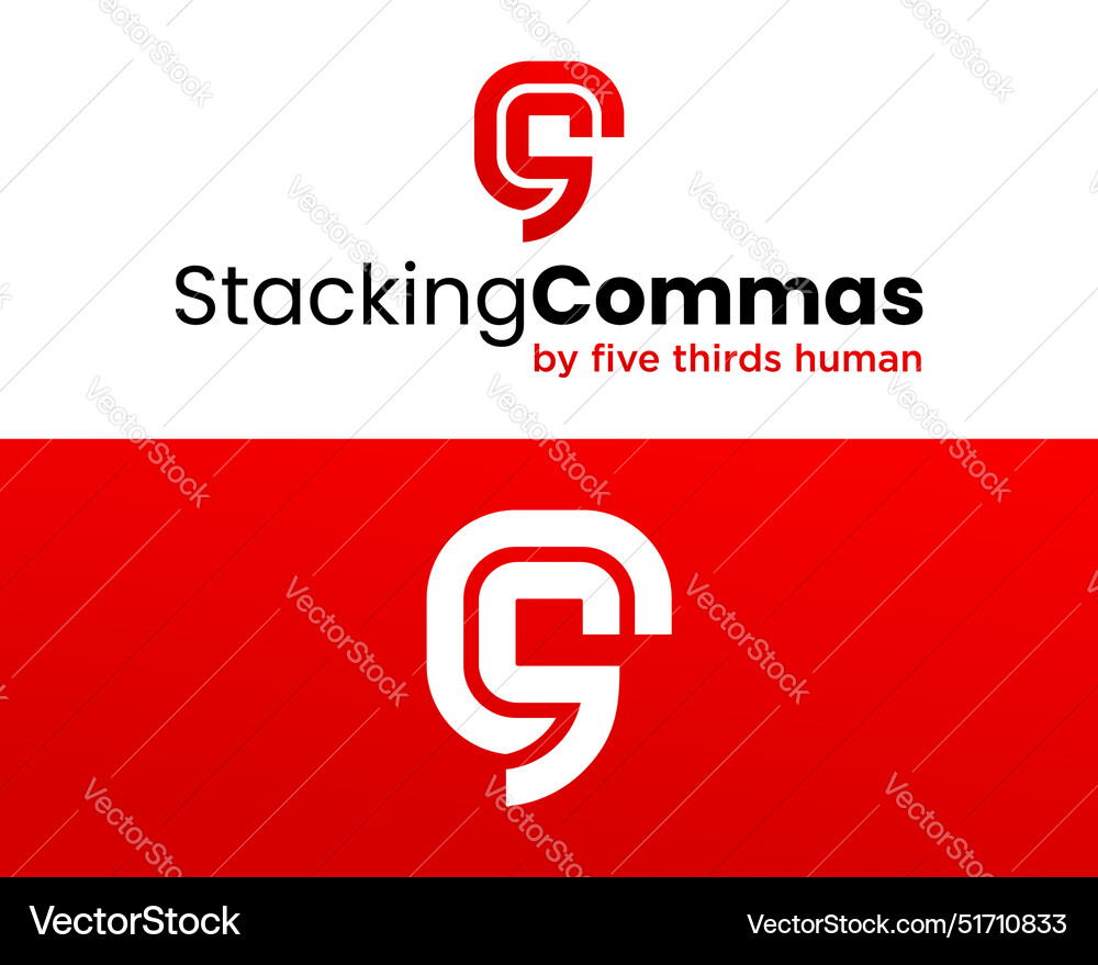 S comma logo Royalty Free Vector Image - VectorStock