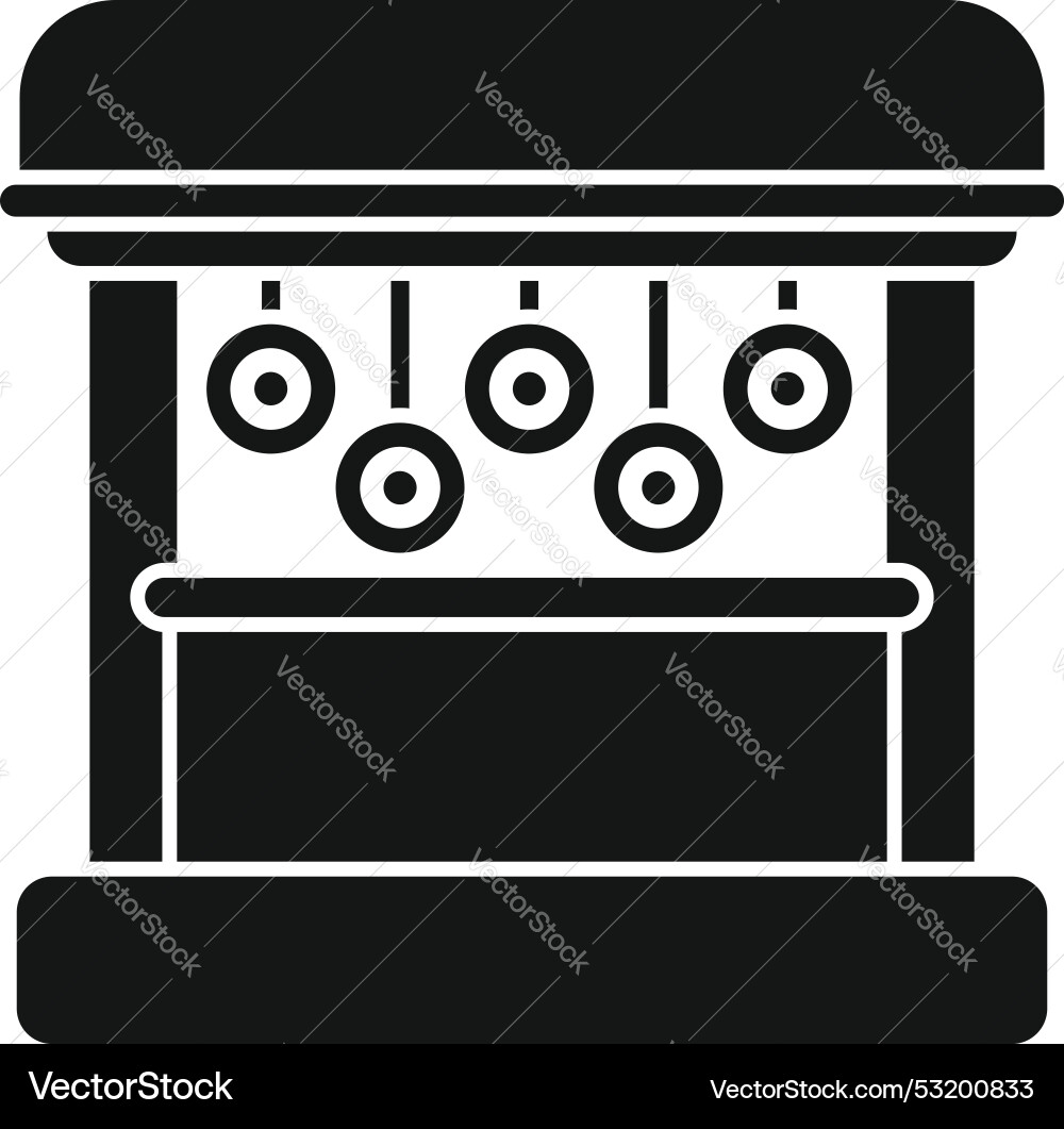 Shooting range game with hanging targets icon Vector Image
