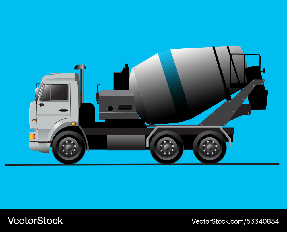 Concrete mixer truck Royalty Free Vector Image